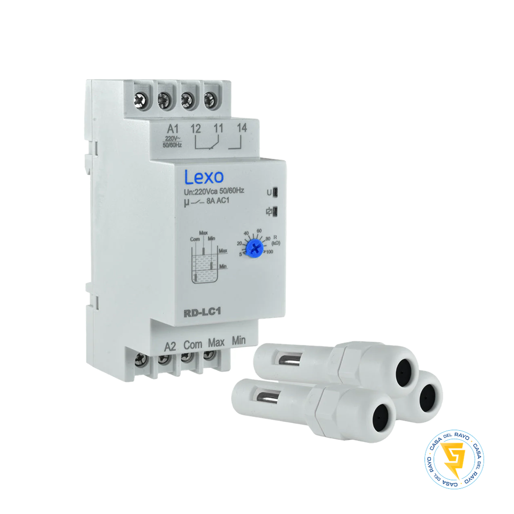 RELE CONTROL DE NIVEL DE LIQUIDOS RD-LC1 220-380VAC LEXO | casadelrayo.cl