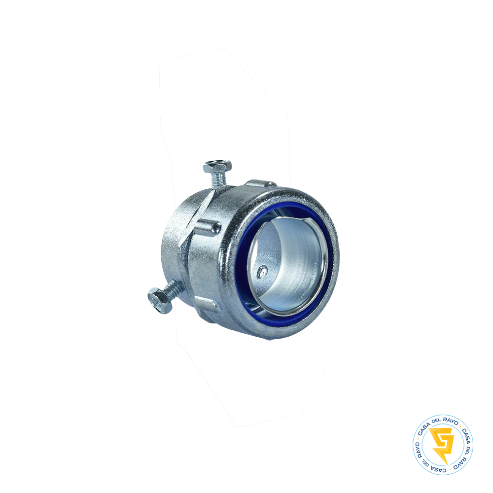 CONECTOR PARA TUBERÍA EMT A FLEXIBLE METÁLICA 20MM | casadelrayo.cl