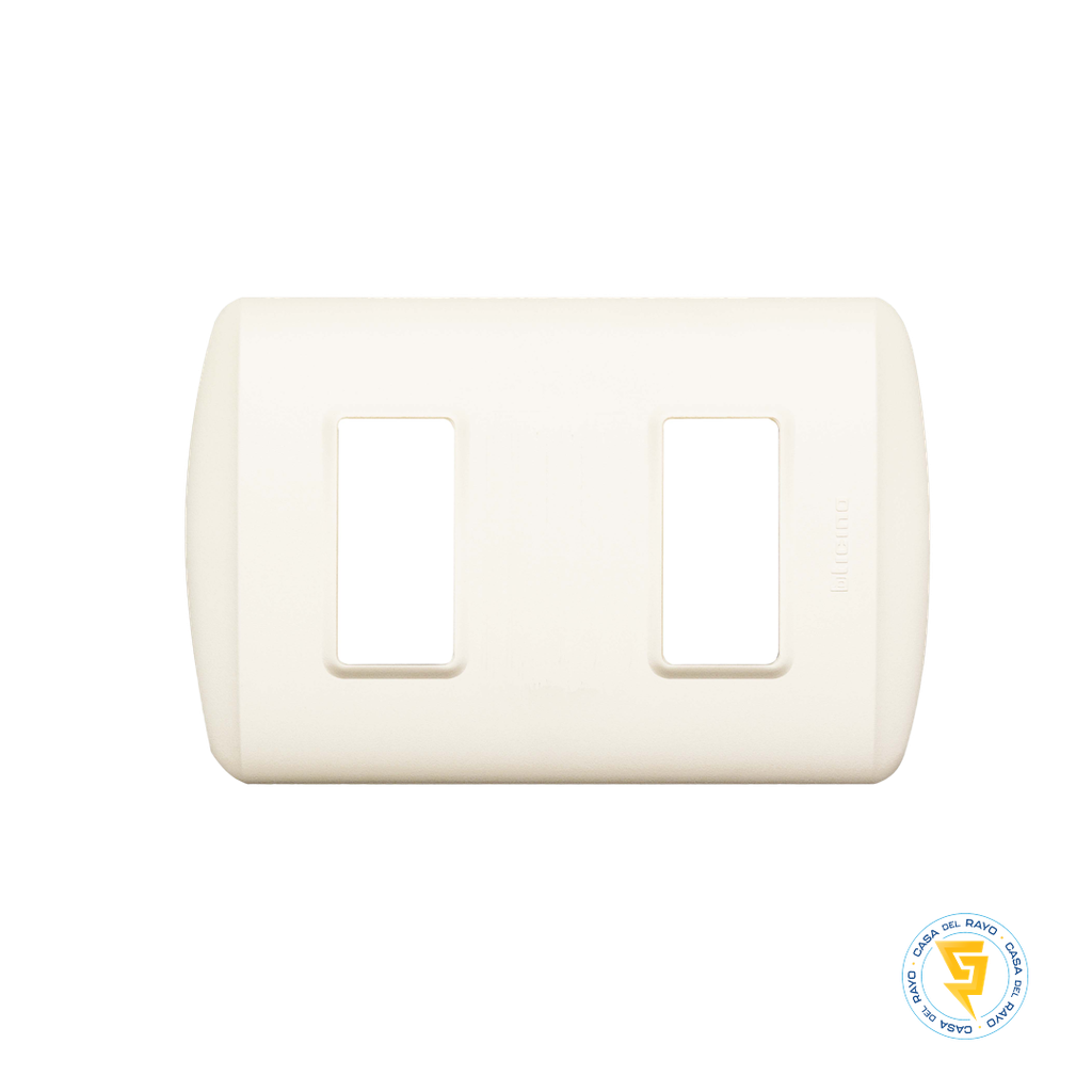 PLACA 2 MODULOS MODUS PLUS BLANCO BTICINO | casadelrayo.cl
