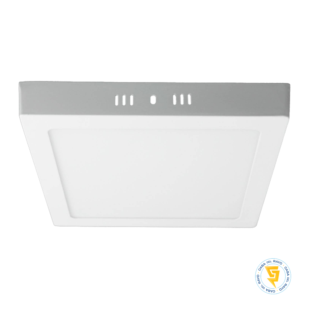 PANEL LED SOBREPUESTO CUADRADO 12W 3000k MEGABRIGHT | casadelrayo.cl