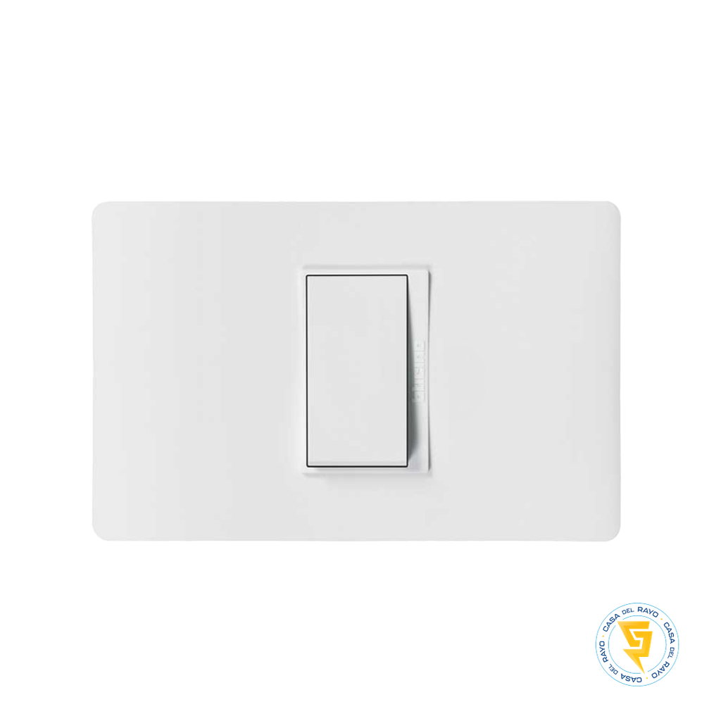 INTERRUPTOR SIMPLE 9/24 LUZICA BLANCO BTICINO | casadelrayo.cl